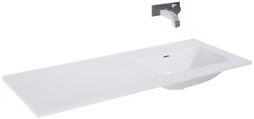 Elita Skappa, nábytkové umyvadlo bez otvoru (60+60)x46x2 cm, pravé, bílá lesklá, ELT-146039