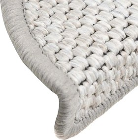Samolepící nášlapy na schody vzhled sisal 30ks 56x17x3cm béžové 3365858