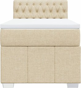 Box spring postel s matrací krémová 80 x 200 cm textil 3286907