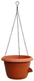 Samozavlažovací závěsná žardina Plastia SIESTA, průměr 30 cm, terakotová