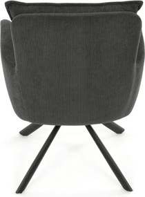 Jídelní židle HC-X1128 GREY2, manšestrová látka, šedá (60 x 67) cm
