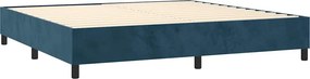 Box spring postel s matrací tmavě modrá 200x200 cm samet 3129115