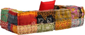 2místný modulární pouf patchwork textil 244987