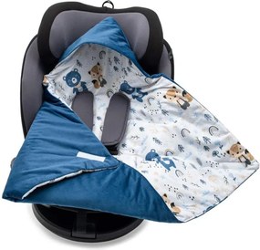 Zateplená zavinovačka do autosedačky New Baby blue