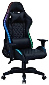 Gordon G400 Herní židle s LED osvětlením RGB, černá
