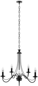 Toolight - Závěsné svítidlo 5xE14 60W APP210-3CPR, černá, OSW-08146