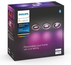 Philips - SADA 3x LED RGB Stmívatelné podhledové svítidlo Hue 1xGU10/5,7W/230V