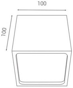 LED2 - LED Venkovní stropní svítidlo CUBE LED/12W/230V antracit IP54