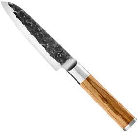 Forged Olive Nůž Santoku, ruční kování, 14 cm