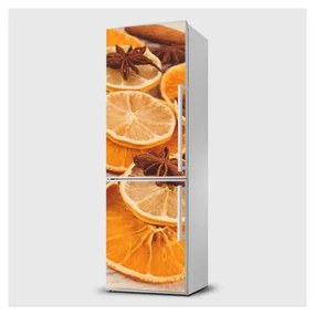 E-shop24, Pi51SL1367, Rozměr 65x180 cm,  Fototapeta samolepící na lednice - Sušené citrusy
