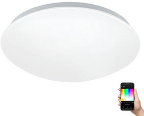 Eglo 33219 - LED RGB Stropní svítidlo GIRON-C LED/17W/230V pr. 30 cm bílá