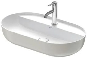 Duravit Luv - Umyvadlo na desku, 700x400 mm, bez přepadu, s otvorem pro baterii, bílá/matná šedá 0380702300