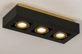 Stropní LED svítidlo Rivolli Black and Gold 3