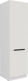 ARIA wh | vysoká skříňka 60 DK-210 2F potravinová s policemi | 60 cm | ANTI FINGERPRINT povrch | bílá