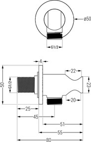Mexen Kai DR70 podomítkový sprchový set s dešťovou sprchou 25 cm, černá, 77602DR7025-70