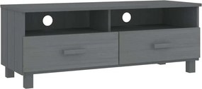 TV stolek HAMAR tmavě šedý 106 x 40 x 40 cm masivní borovice 340470