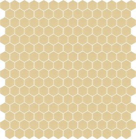 Hisbalit Skleněná mozaika béžová Mozaika 173A SATINATO hexagony 2,3x2,6 (33,33x33,33) cm - HEX173ALH
