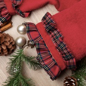 VÁNOČNÍ FROTÉ RUČNÍK SANTA1 SADA 3KS 70X140 CM ČERVENÁ