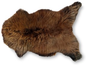 Wooline Ovčí kůže hnědá, melír 90 x 70 cm