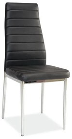 SIGNAL Jídelní židle - H-261 Chrom, ekokůže, chromované nohy, různé barvy na výběr Čalounění: krémová (ekokůže)