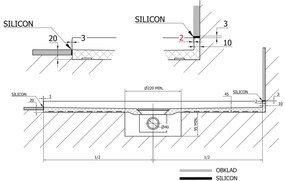 Polysan MIRAI sprchová vanička z litého mramoru, obdélník 100x90x1,8 cm, levá, bílá, 73171