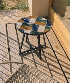 Kulatý zahradní stolek s keramickou deskou ø 45 cm Tella – Kave Home