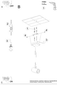 Černé bodové svítidlo 6x10 cm Jones – Sollux