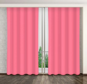 Moderní jednobarevné závěsy růžové barvy Délka: 270 cm