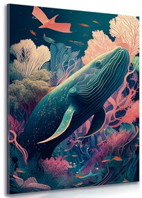 Obraz surrealistická velryba Varianta: 40x60