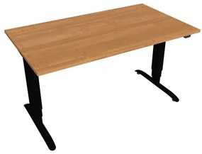 Elektr. nastavitelný stůl 140x80 - Hobis Motion MS 3 1400 Dekor stolové desky: olše, Barva kovové podnože: černá