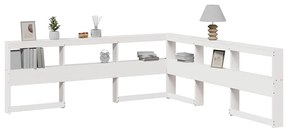Regálová knihovna ve tvaru L 80 cm masivní borové dřevo