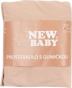 Jersey prostěradlo do postýlky New Baby 120x60 béžové