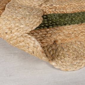 Flair Rugs koberce Kusový koberec Grace Jute Natural/Green - 120x170 cm