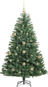 Umělý Skládací Vánoční Strom Zelená 150 cm PVC a kov 3395482
