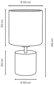 Spot-Light 6091936 - Stolní lampa STRONG ROUND 1xE27/25W/230V beton