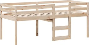 Patrová postel se střechou 80 x 200 cm masivní borové dřevo 3282010