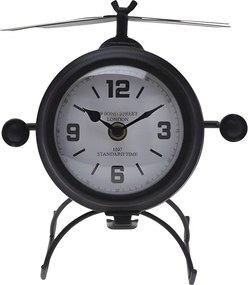 Stolní hodiny Helikoptéra – černá 21 × 22 × 21 cm