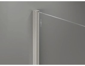 Mexen Kioto-X, sprchová zástěna 130 x 200 cm, 10mm čiré sklo, ocelový profil, 800-130-101-97-00-X