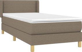 vidaXL Box spring postel s matrací 90x200 cm textil [3130165] Barva: světle šedá