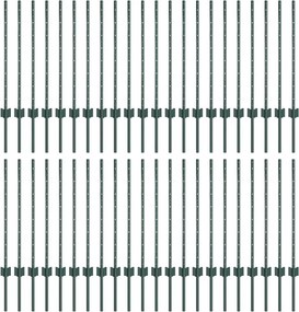 Zabudovaný plotový sloupek 44 ks Zelená 120 cm 3335917