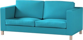 Potah na pohovku IKEA  Karlanda rozkládací, krátký barva modrá látka pletený vzor