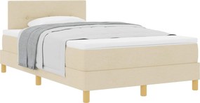 Postel s boxspringem s polštářem Krémová 120 x 190 cm textil 3338907