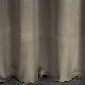 ZATEMŇOVACÍ ZÁVĚS NA KROUŽCÍCH MELANIE 140X250 CM HNĚDÁ