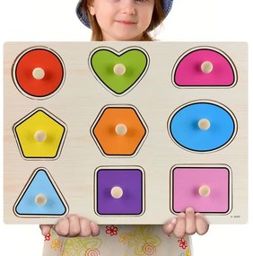 Montessori dřevěné hračky - vkládačky s držátky Barva: A3005