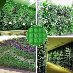 Merco Wall Grow Bag 36 textilní květináče na zeď zelená balení 1 ks