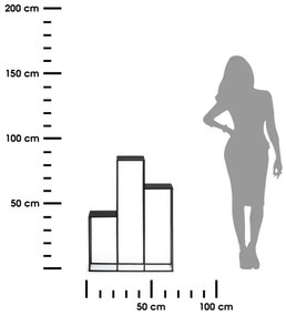 Stojan na květiny 80x60 cm černá