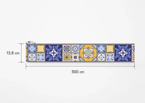 Samolepící bordura na zeď Živý Patchwork | 5 m x 13.8 cm | DWB8461
