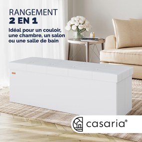 Lavice s úložným prostorem bílý 115x38x38cm s úložný prostor skládací