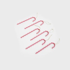 Závěsná vánoční dekorace TWINKLE Candy Cane XM24 714214 (6 ks)