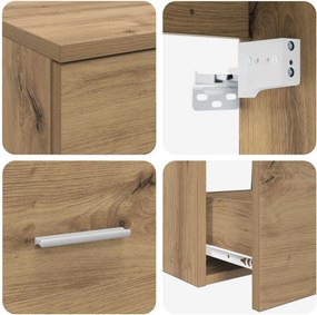 Sada koupelnového nábytku 2 ks Dub artisan Kompozitní dřevo 3403951